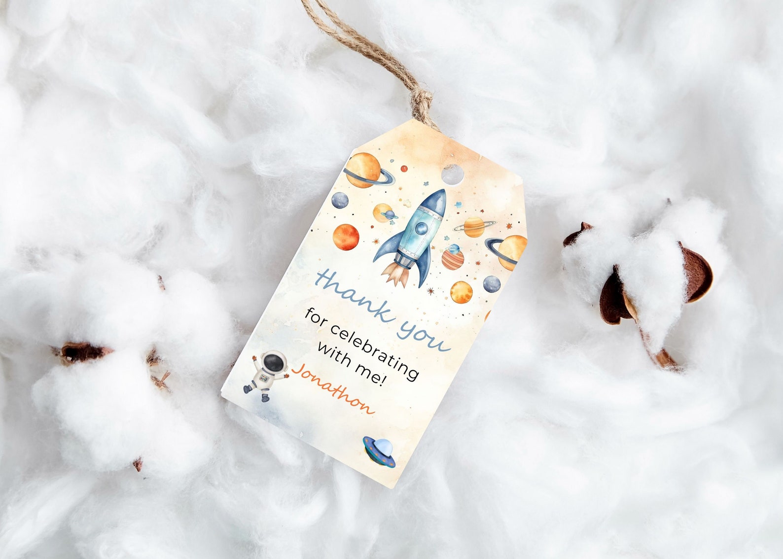 PRINTED Space Gift Tags-birthday Favor Tags-printed Tags-astronaut Tag ...