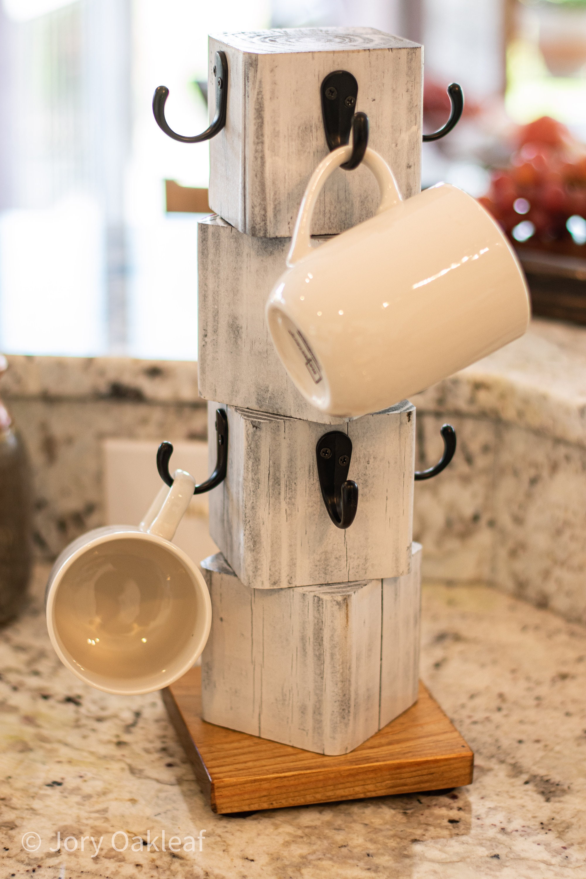 Rustic Farmhouse Kitchen Counter Mug Holder - Etsy