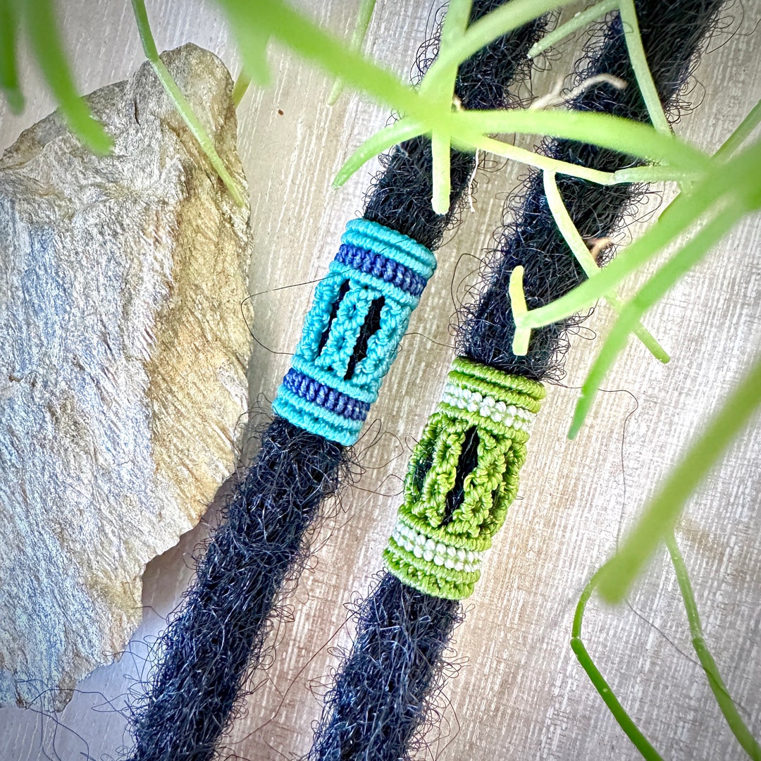 Macrame Dread Bead Individual Hair Jewelry for Your Dreadlocks, Hair ...