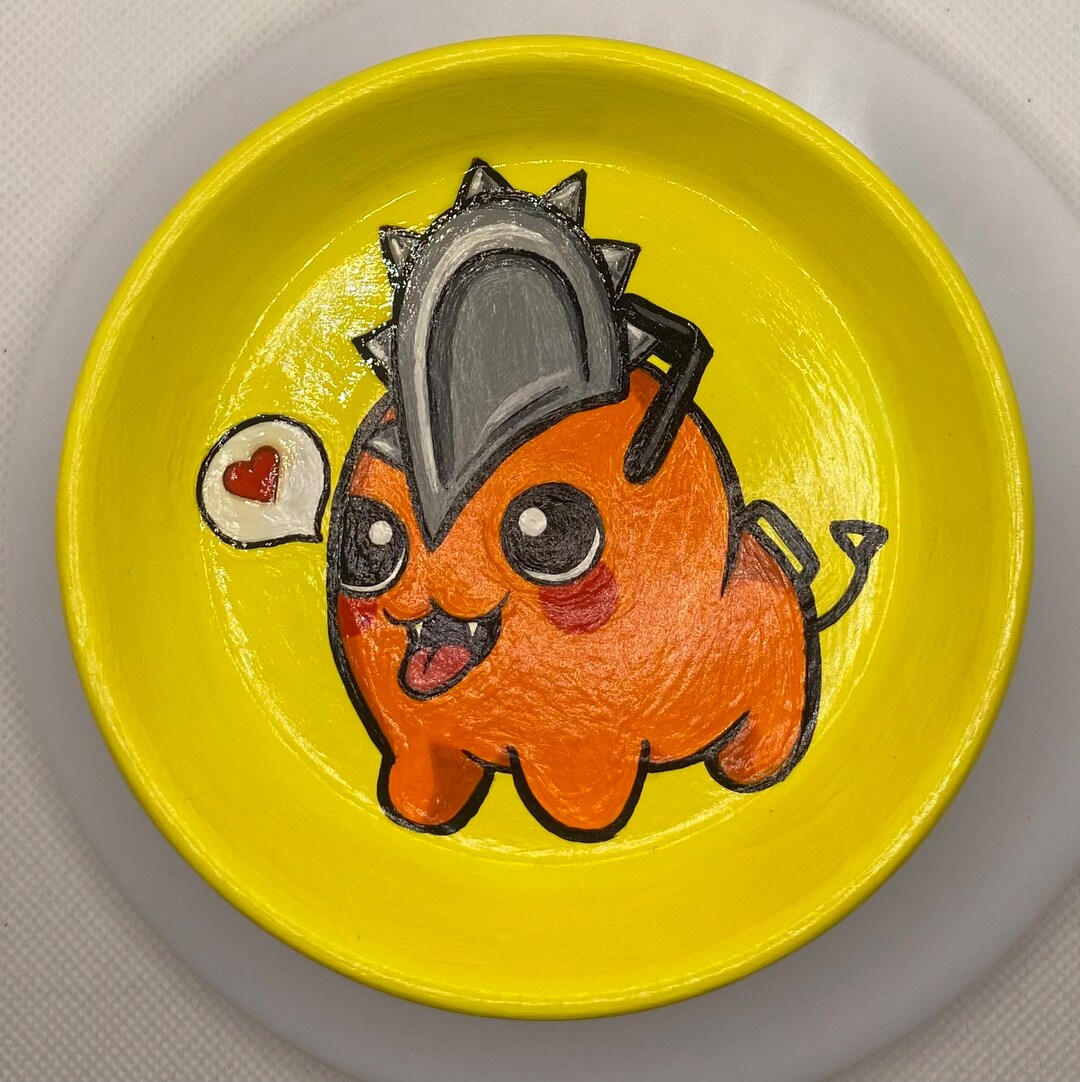 Cute Anime Chainsaw Demon Dog Hand Painted Pop Culture - Etsy