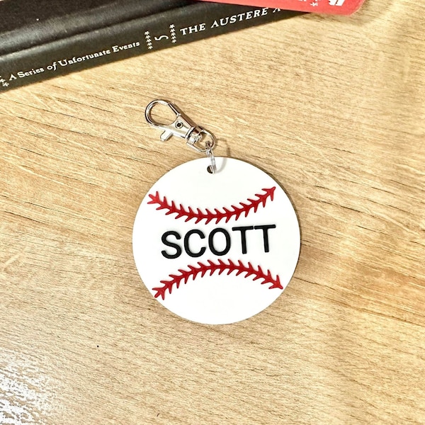 Baseball Keychain - Etsy