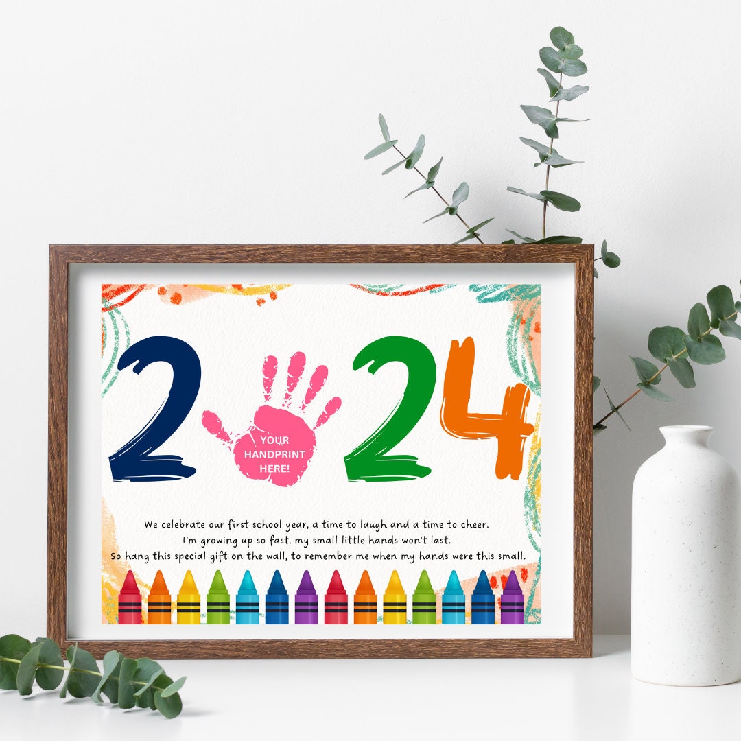 Buy PRINTABLE Kids Handprint End of the Year Certificate Keepsake ...