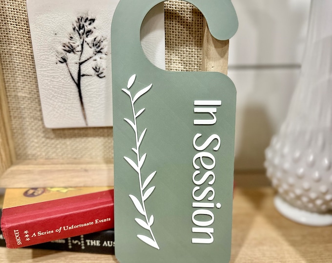 In Session Door Hanger Sign Door Sign Hanger Office Sign Do Not Disturb ...