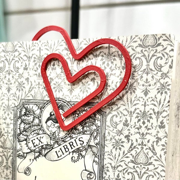 Heart Bookmark - Etsy