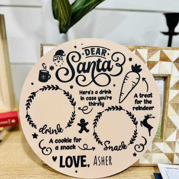 Santa Tray - Etsy