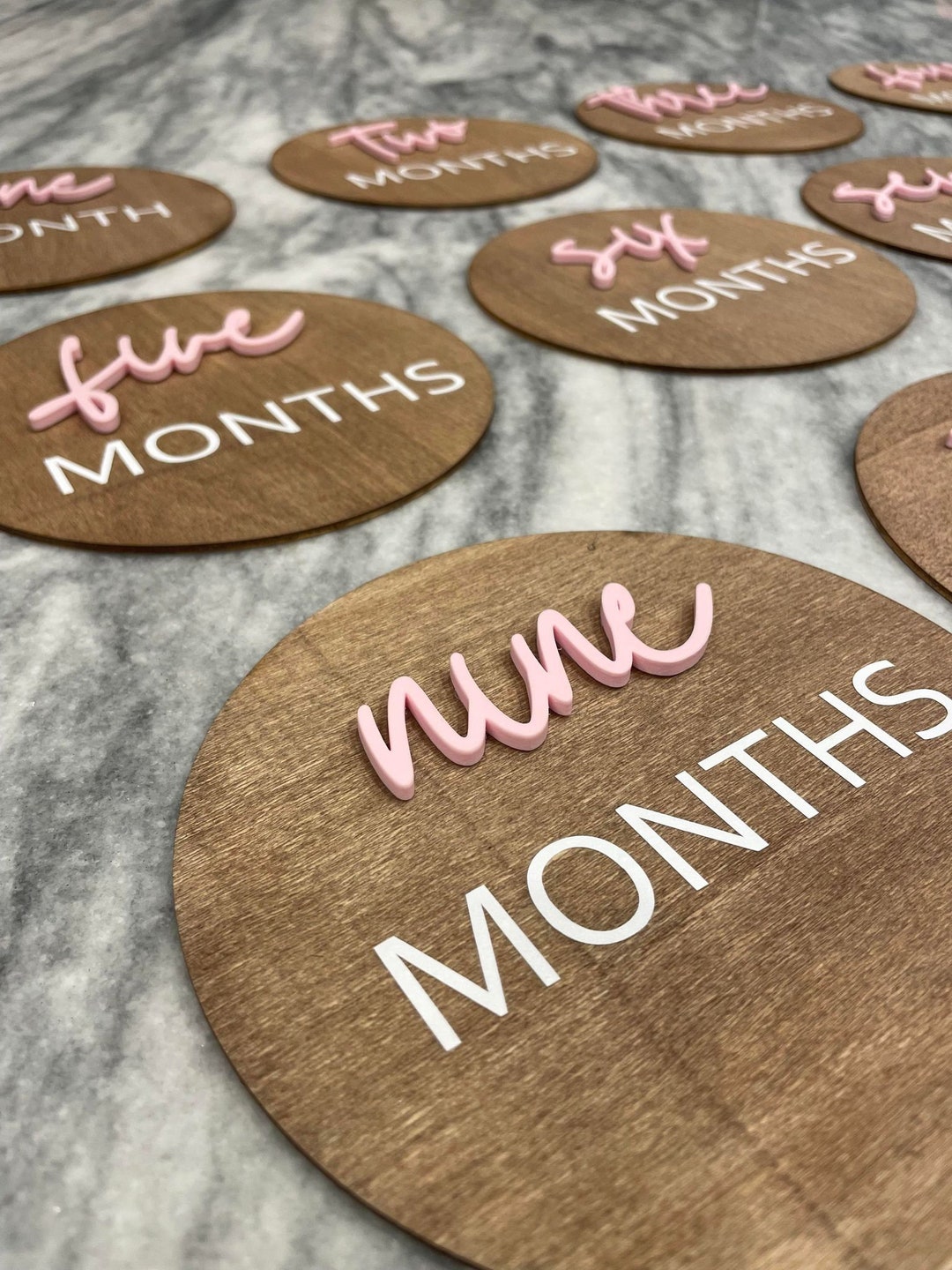 Wooden Milestone Signs, Wooden Name Sign, Hello Baby Birth Announcement ...