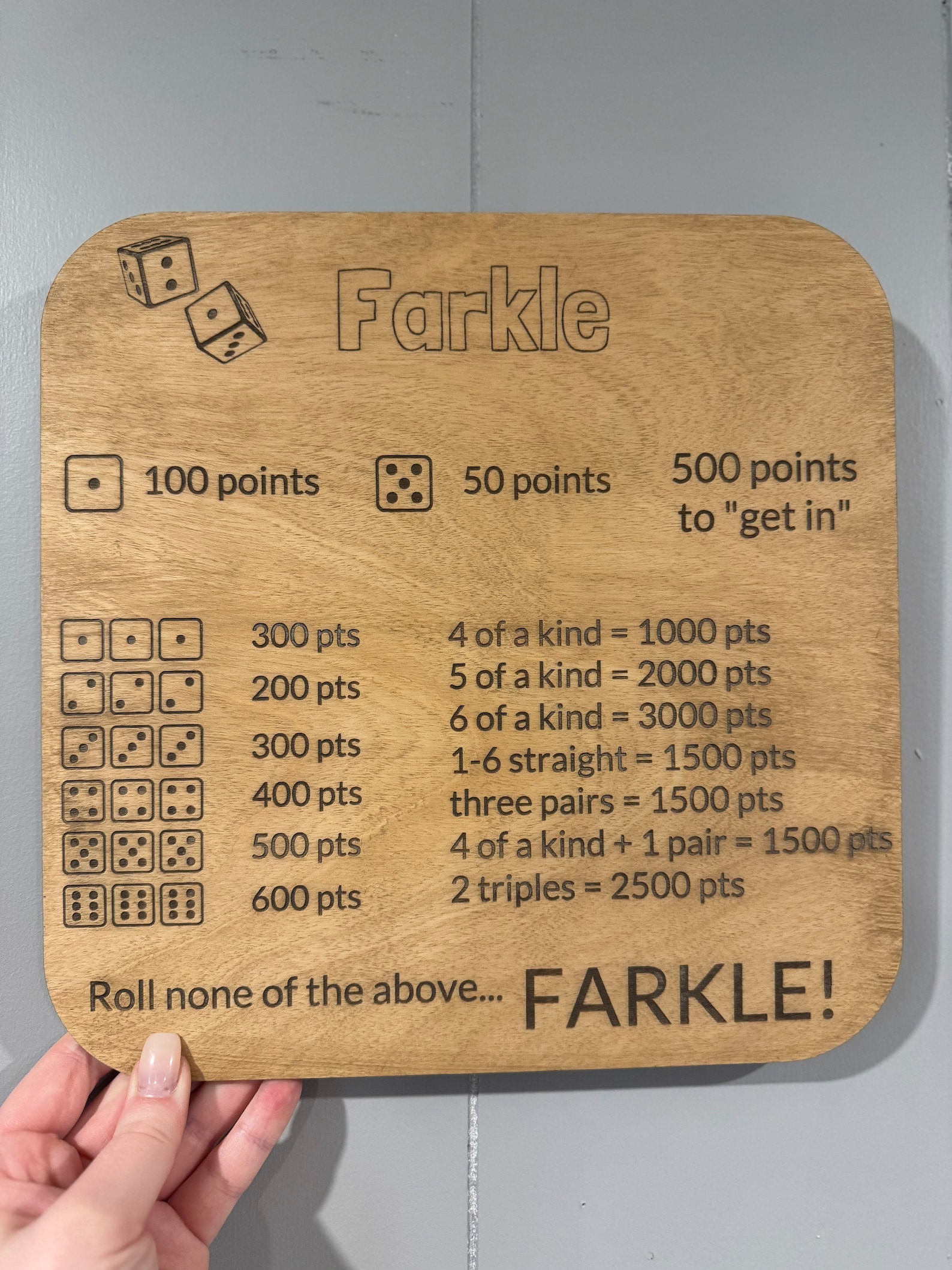 Farkle Board | SVG FILE ONLY - Etsy