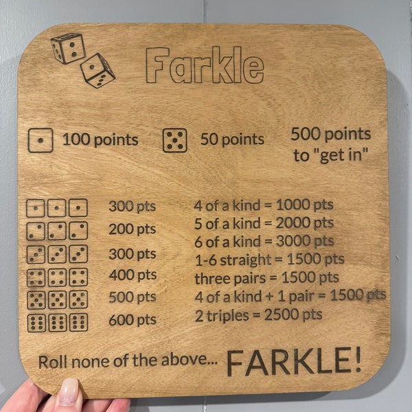 Farkle Board | SVG FILE ONLY - Etsy Canada