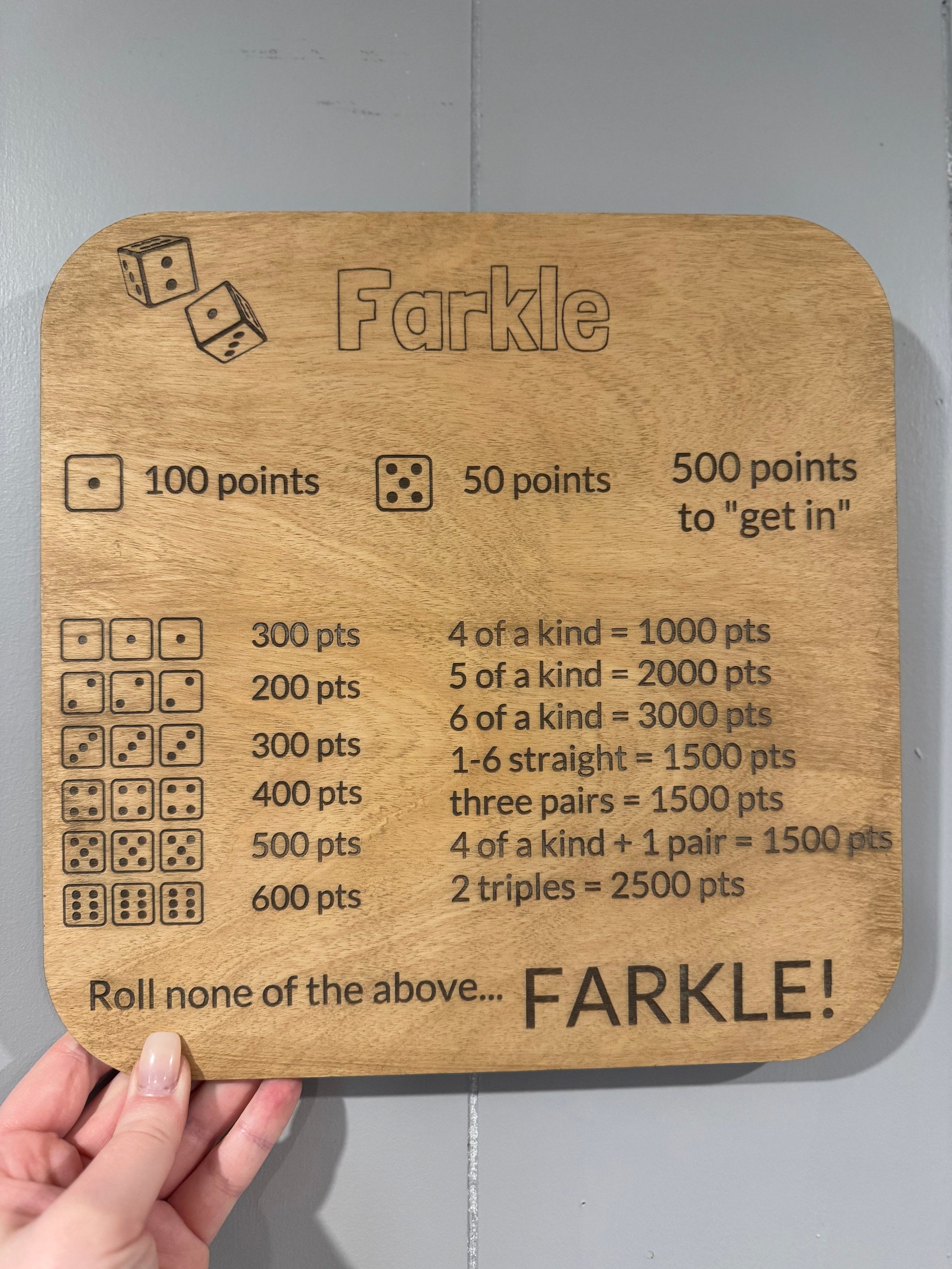Farkle Board | SVG FILE ONLY - Etsy