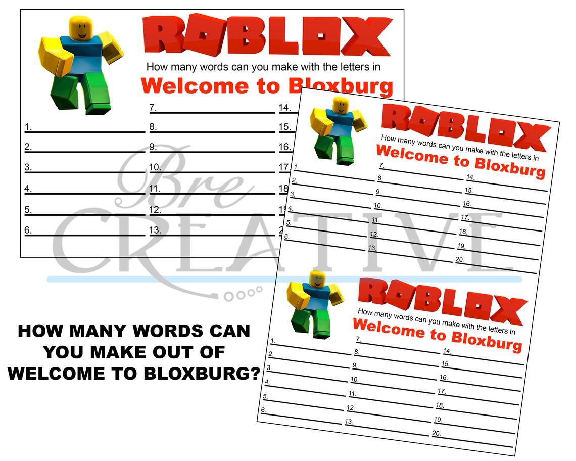 Roblox Party Games, Digital Download, Birthday Party Activities - Etsy