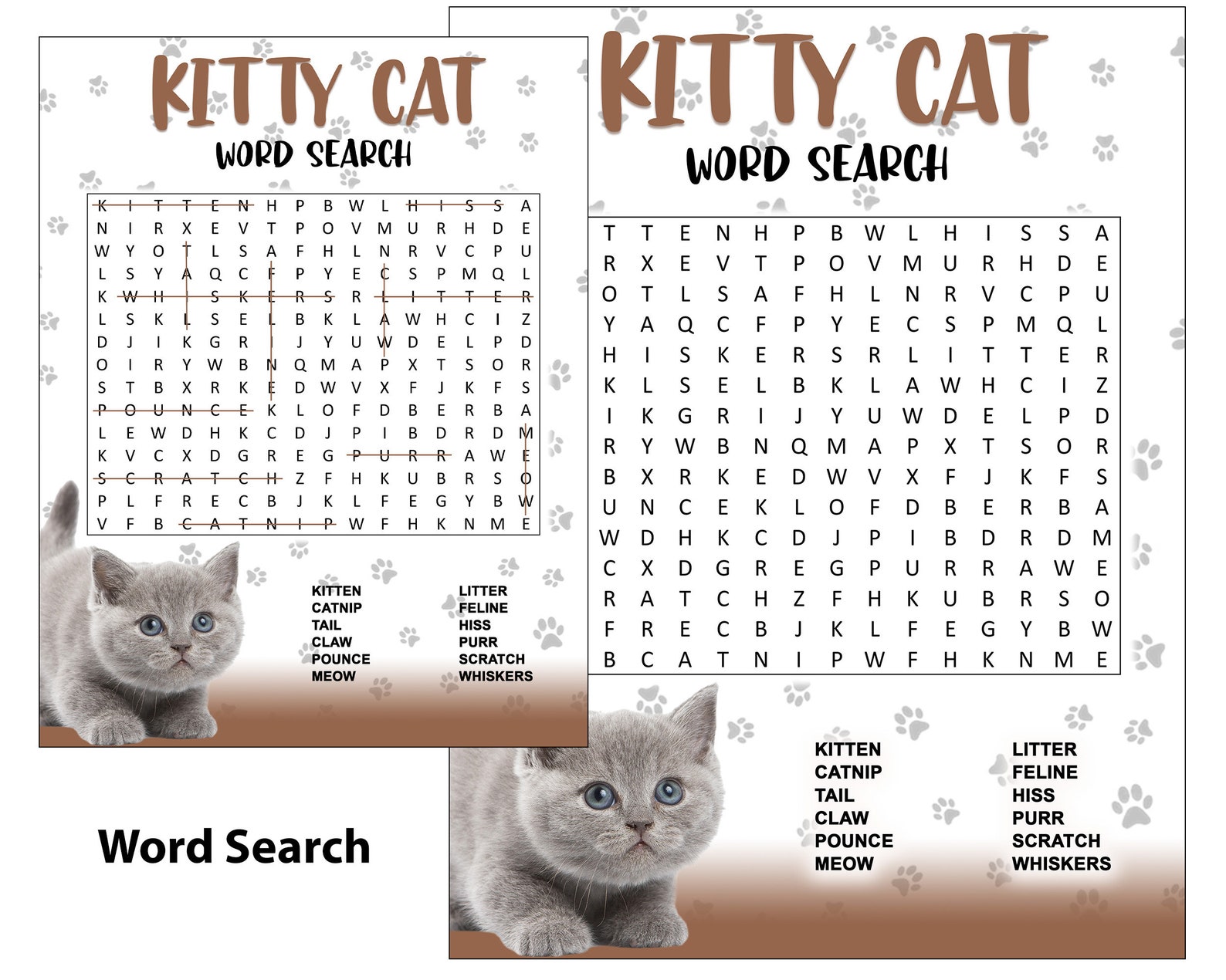 Kitty Cat Themed Party Games, Birthday Party, Digital Download - Etsy