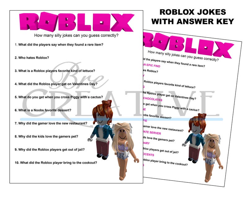 Roblox Girl Birthday Party Games: 4 Fun Activities (digital Download ...
