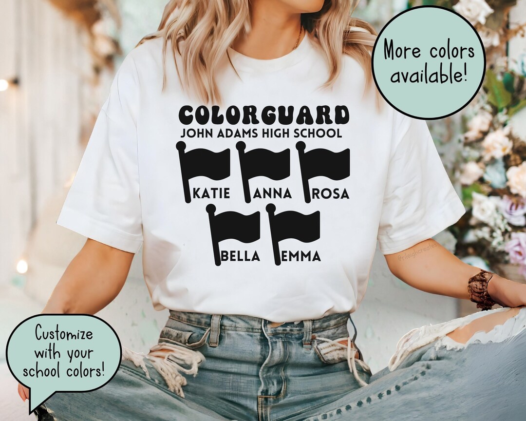 Customized Colorguard 2025 Shirt, Retro Personalized Color Guard Team ...