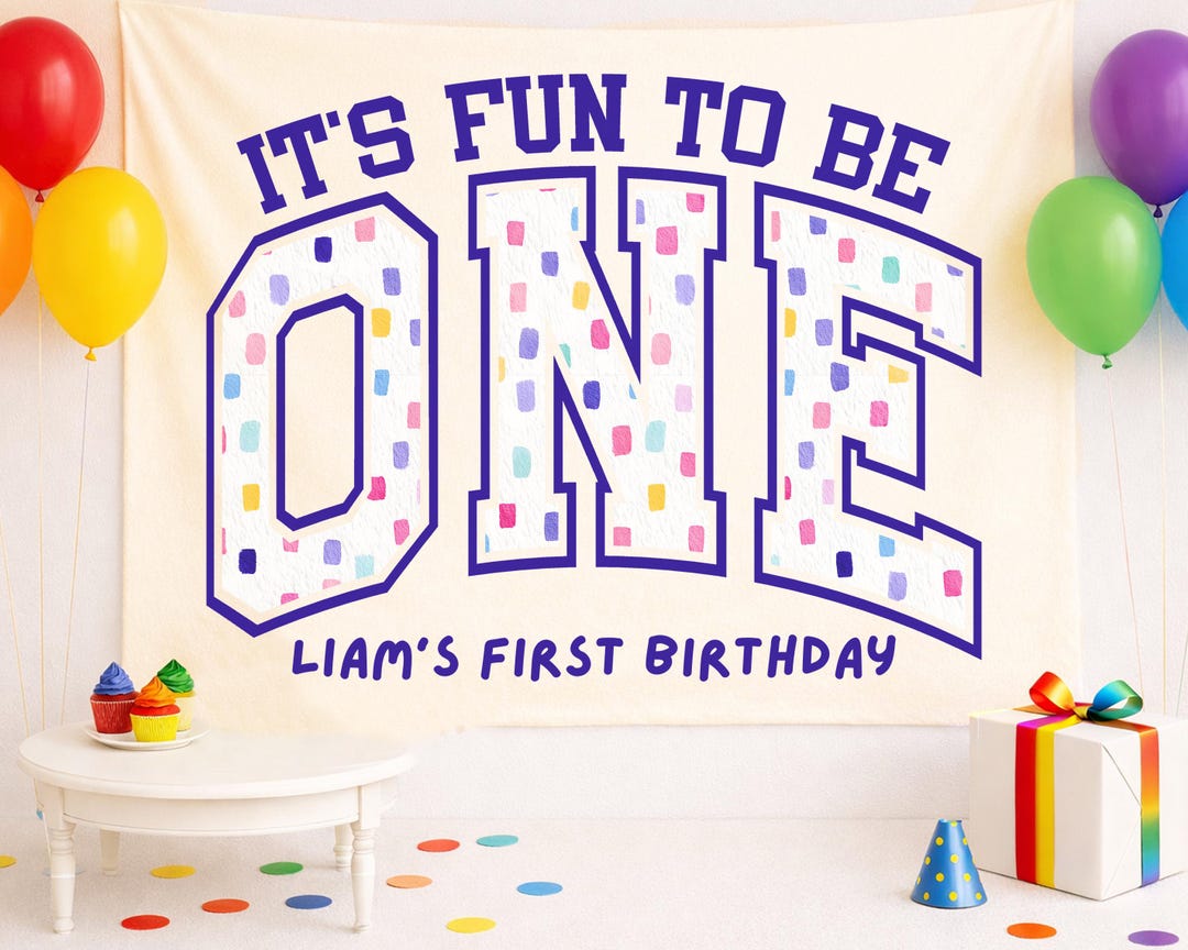 It's Fun to Be One Birthday Party Decor, Boys Fun First Birthday ...