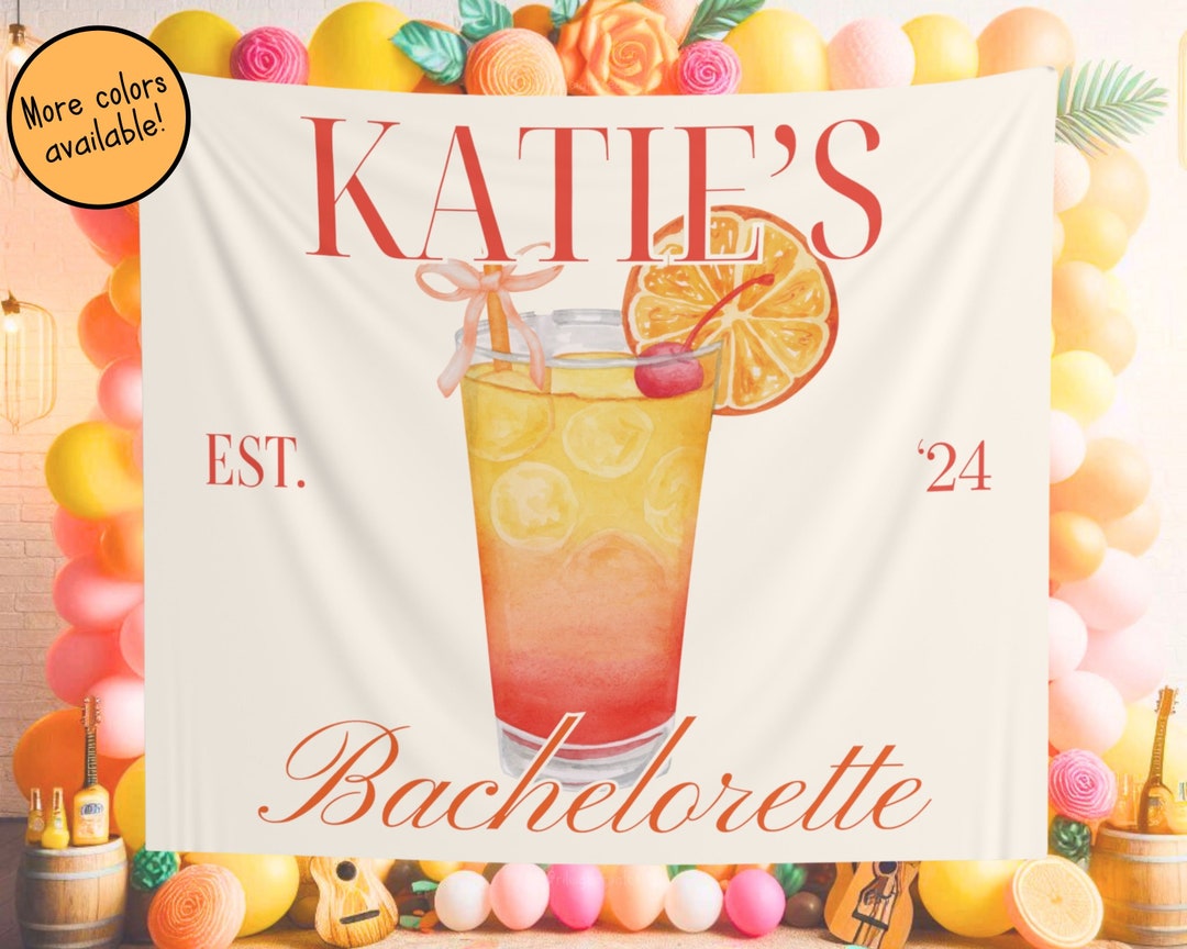 Custom Tequila Sunrise Bachelorette Tapestry, Tequila Sunset ...