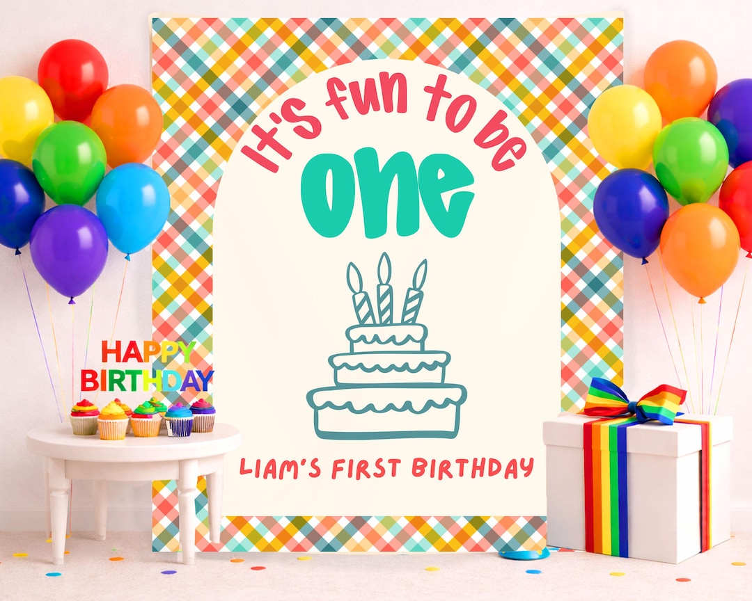 It's Fun to Be One Birthday Party Decor, Boys Fun First Birthday ...