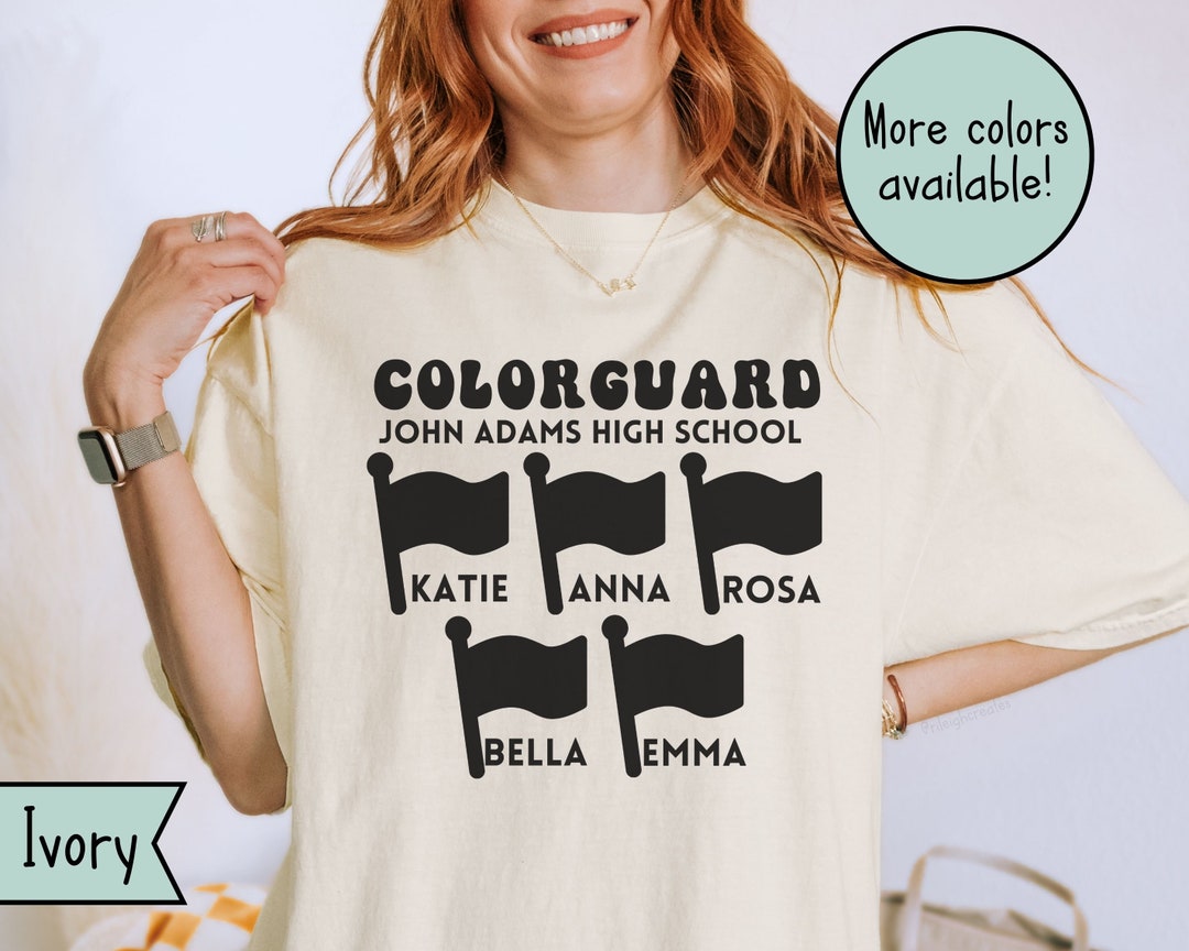 Customized Comfort Colors Color Guard Shirt, Retro Personalized Color ...