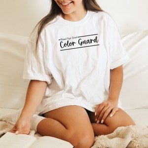 Comfort Colors Customized Colorguard Shirt, Retro Personalized Color ...