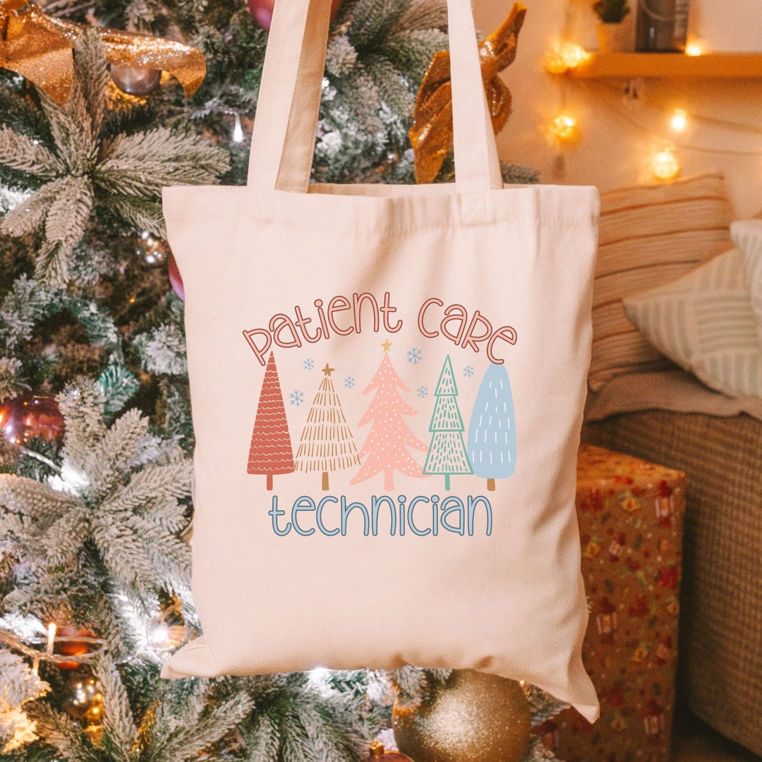 Christmas Patient Care Technician Tote Bag Holiday PCT Shirt - Etsy
