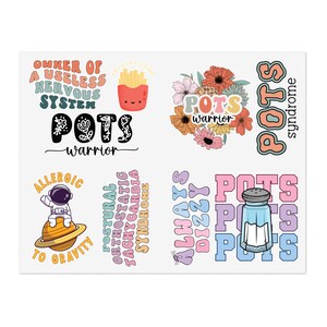 POTS Syndrome Stickers, Retro POTS Stickers, Postural Orthostatic ...