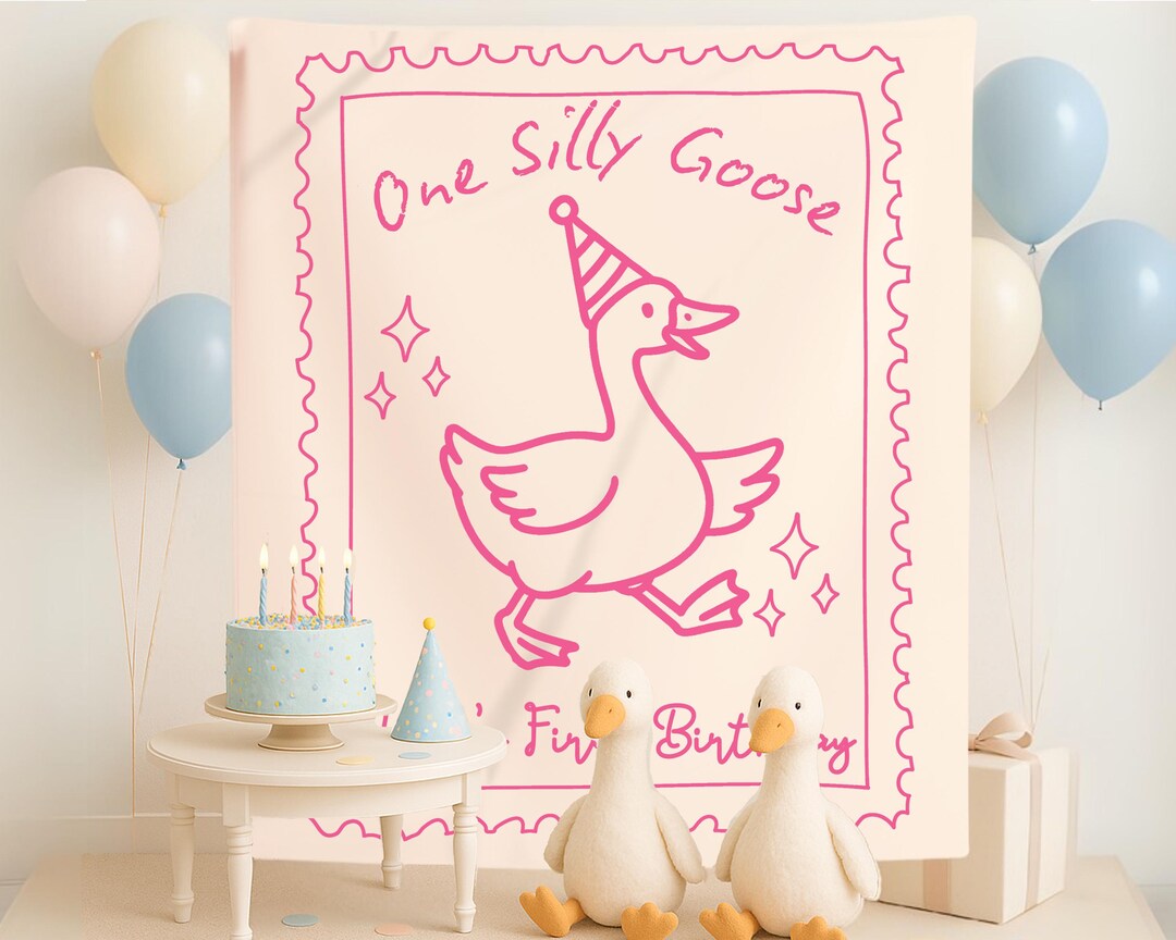 Custom One Silly Goose Birthday Party Decor, Goose First Birthday ...