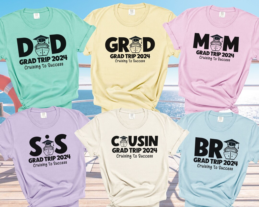 Custom Graduation Cruise Shirts, Matching Family Graduation Cruise ...