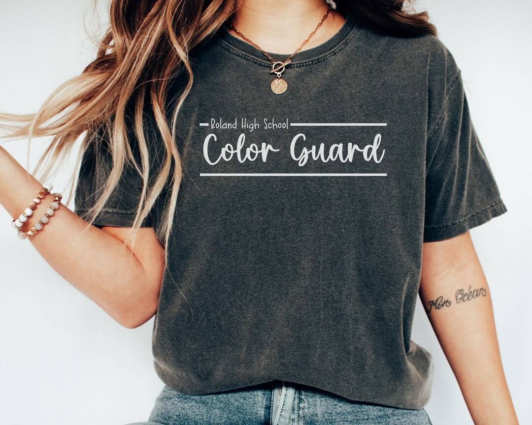 Comfort Colors Customized Colorguard Shirt, Retro Personalized Color ...