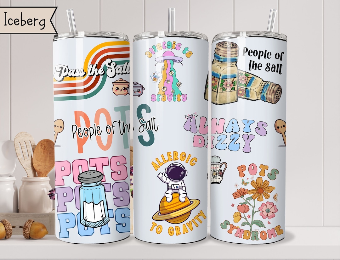 POTS Syndrome Tumbler With Straw, Gift for POTS Skinny Tumbler, Hot and ...