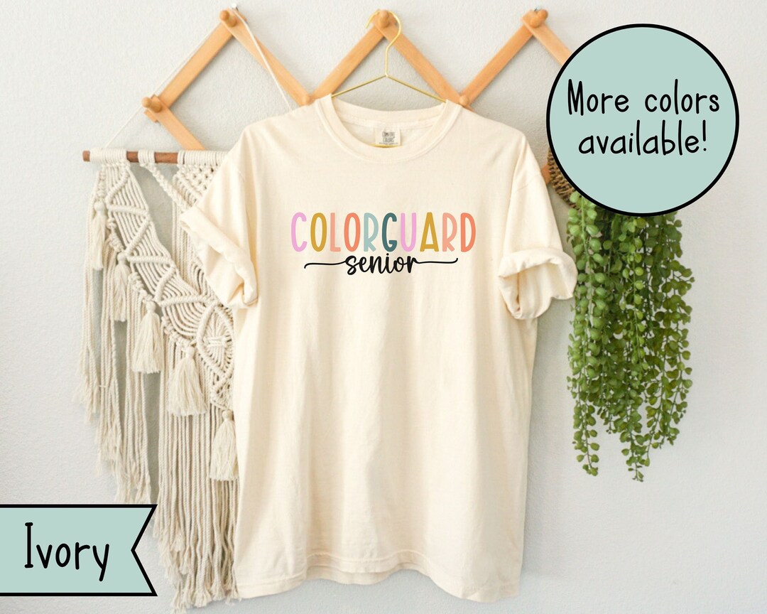 Customized Comfort Colors Colorguard Senior Shirt, Retro Personalized ...