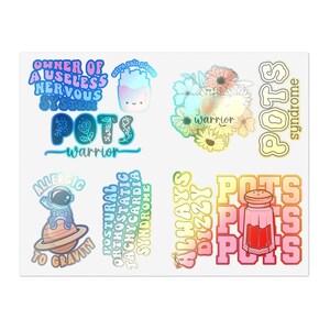 POTS Syndrome Stickers, Retro POTS Stickers, Postural Orthostatic ...