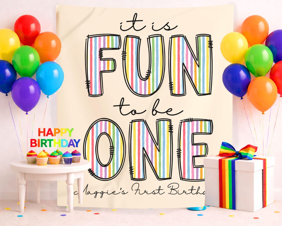 It's Fun to Be One Birthday Party Decor, Boys Fun First Birthday ...