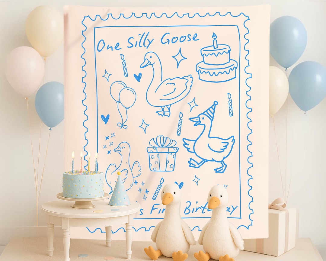 Custom One Silly Goose Birthday Party Decor, Goose First Birthday ...