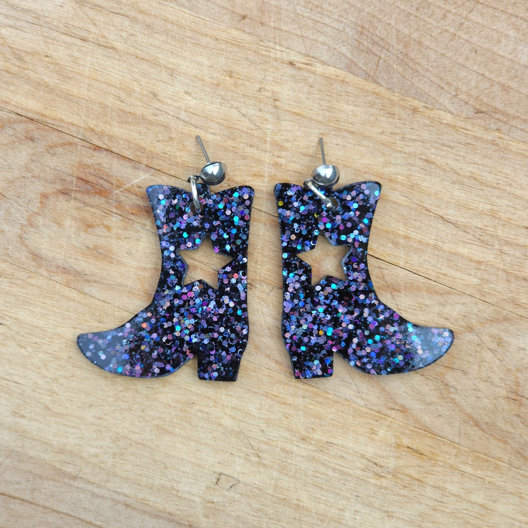 Western Cowboy Boot Cowgirl Boot Earrings Equestrian Gifts,taylor Swift ...