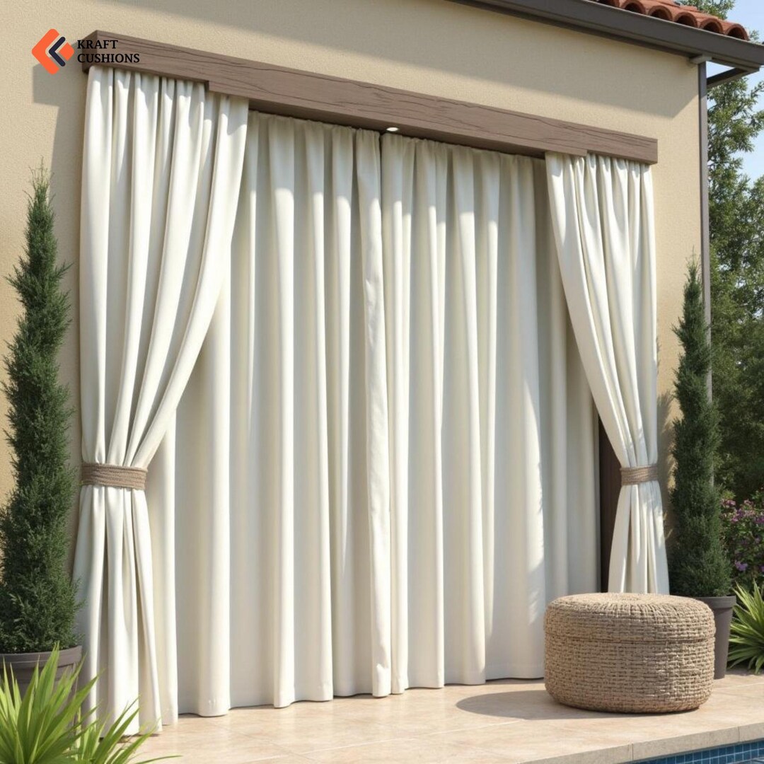Sunbrella Outdoor Curtain | Weatherproof & Fade-resistant | Custom Patio, Porch, Deck Drapes for ...