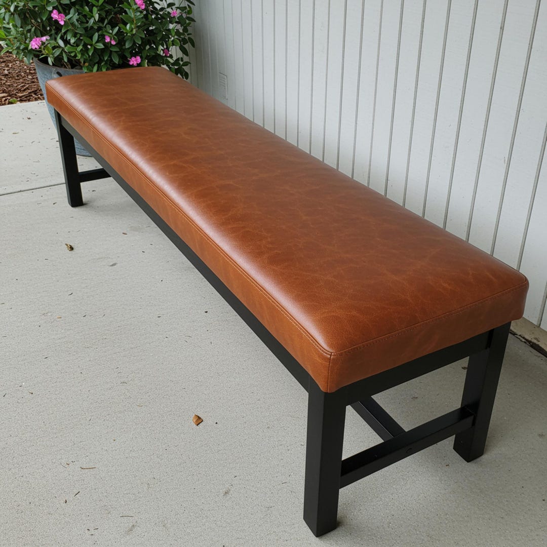 Custom Leather Bench Cushion – Smooth Seat Pad - Etsy
