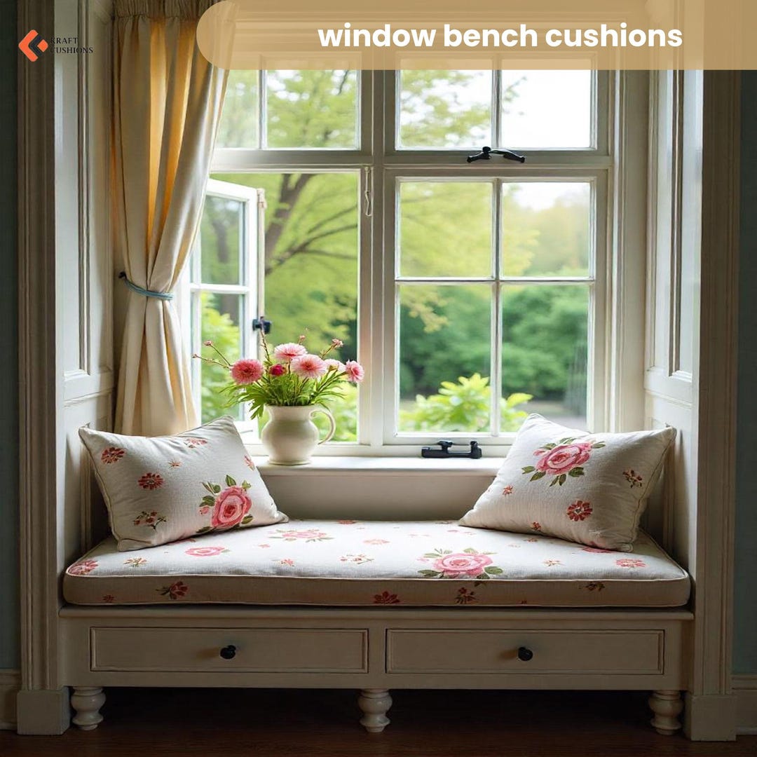 Window Bench Cushion – 3-inch Thickness, Custom Size & Stylish Fabric ...