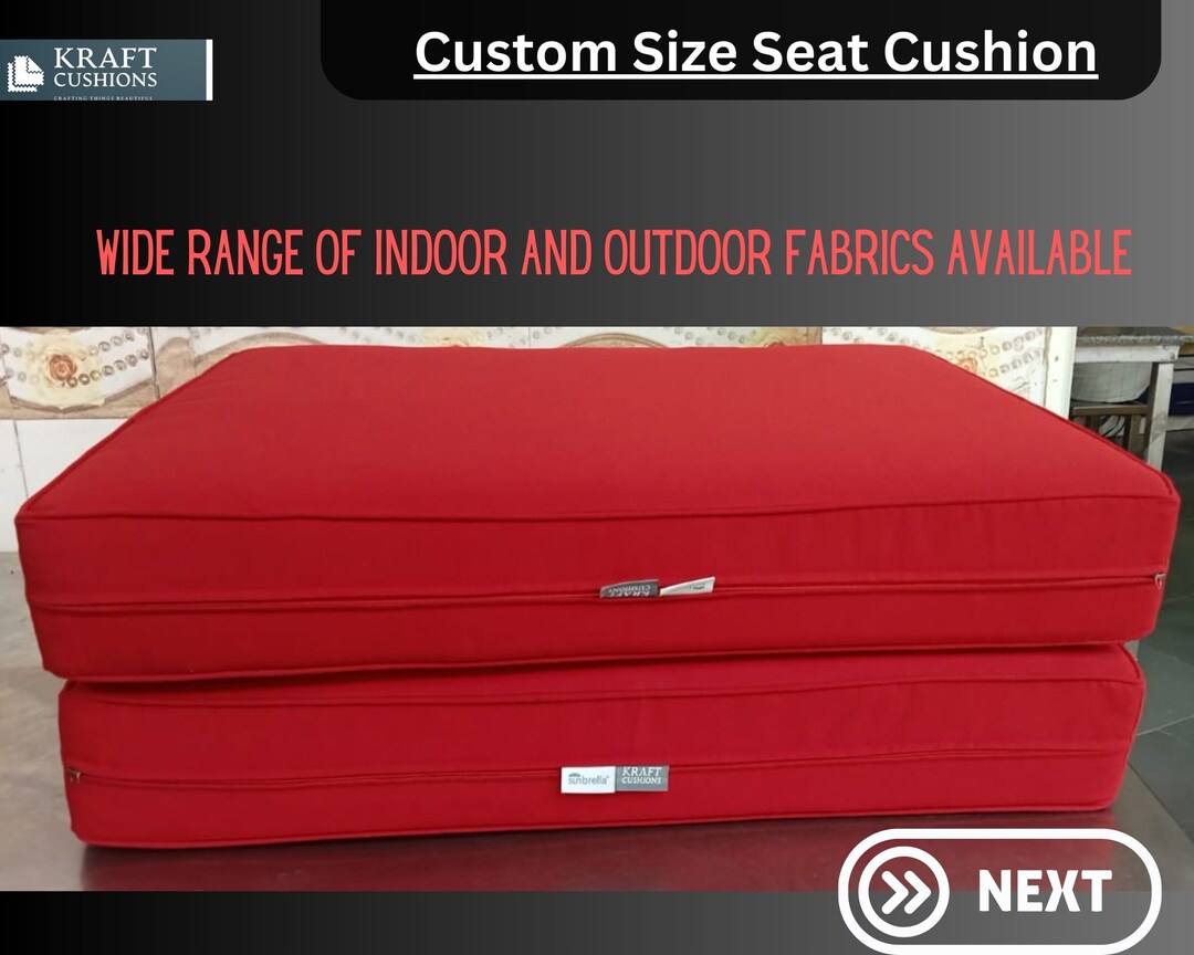 Rectangular Seat Cushion Water Resistant and Uv-treated - Etsy