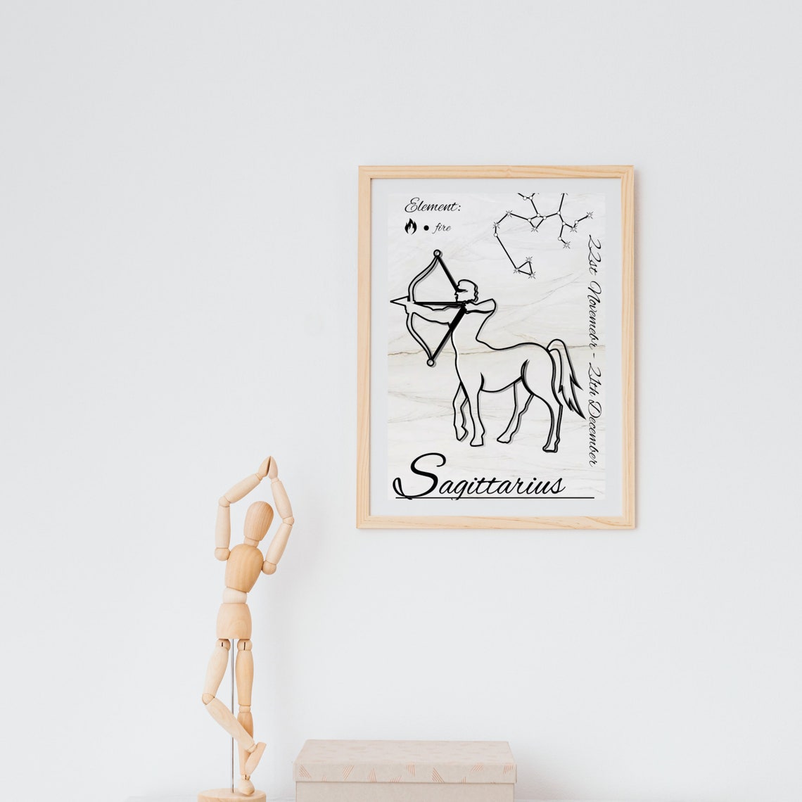 Zodiac Printable Sagi Star Sign Constellation Wall Art - Etsy