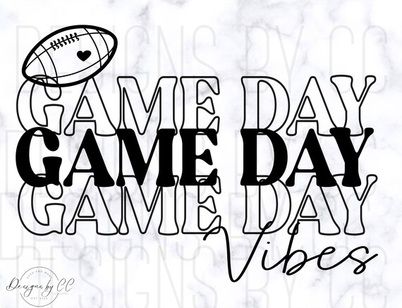 Game Day Vibes SVG Football Svg Football Season Clipart - Etsy