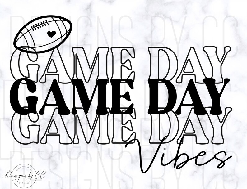 Game Day Vibes SVG, Football Svg, Football Season Clipart, Sunday ...
