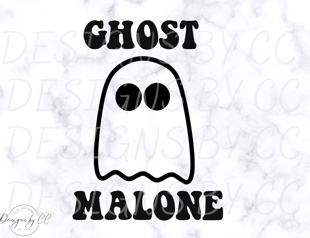 Ghost Malone Png, Cute Ghost Svg, Halloween Svg, Cute Clip Art, Digital ...
