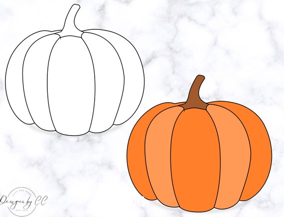 Fall Pumpkin Svg / Pumpkin Outline / Pumpkin Clip Art / Cut - Etsy