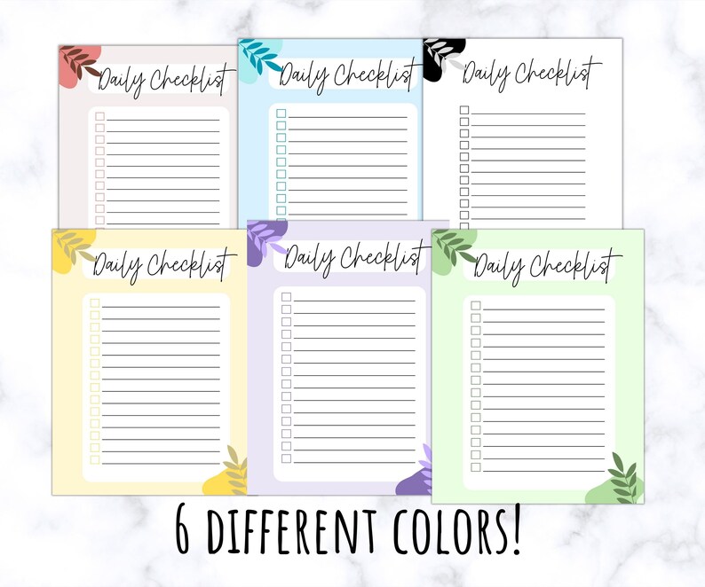 Blank Checklist Template Printable & Fillable, Minimal to Do List ...