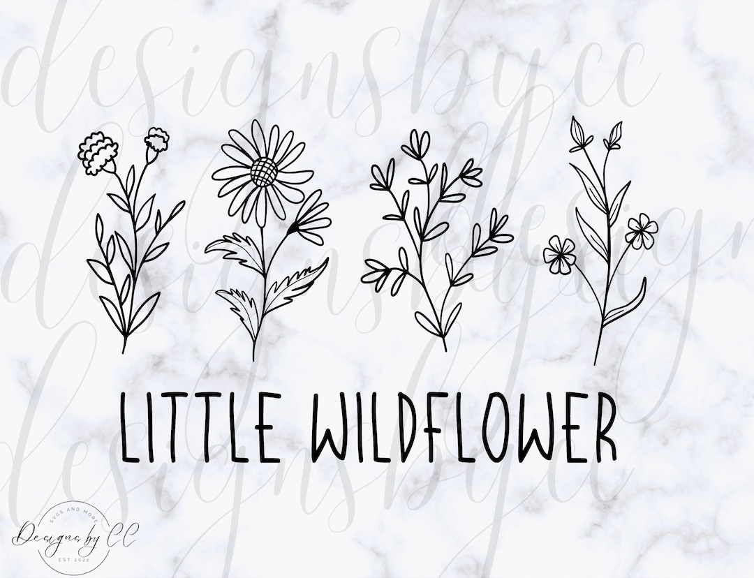 Wildflower SVG, Little Wildflower, Hand Drawn Svg, Floral Svg - Etsy
