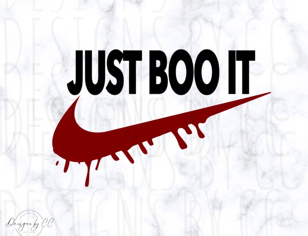 Just Boo It Sports SVG, Halloween Swoosh SVG, Halloween PNG, Tshirt ...