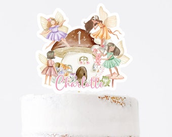 Editable Fairy 1st Birthday Cake Topper Fairy First Birthday Cake ...