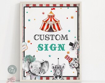 Editable Circus Party Sign Printable Carnival Tent Signs - Etsy