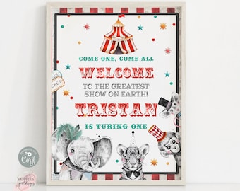 Editable Circus Party Sign Printable Carnival Tent Signs - Etsy