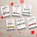 Printable Race Car Valentine's Day Cards, Print at Home Classroom ...
