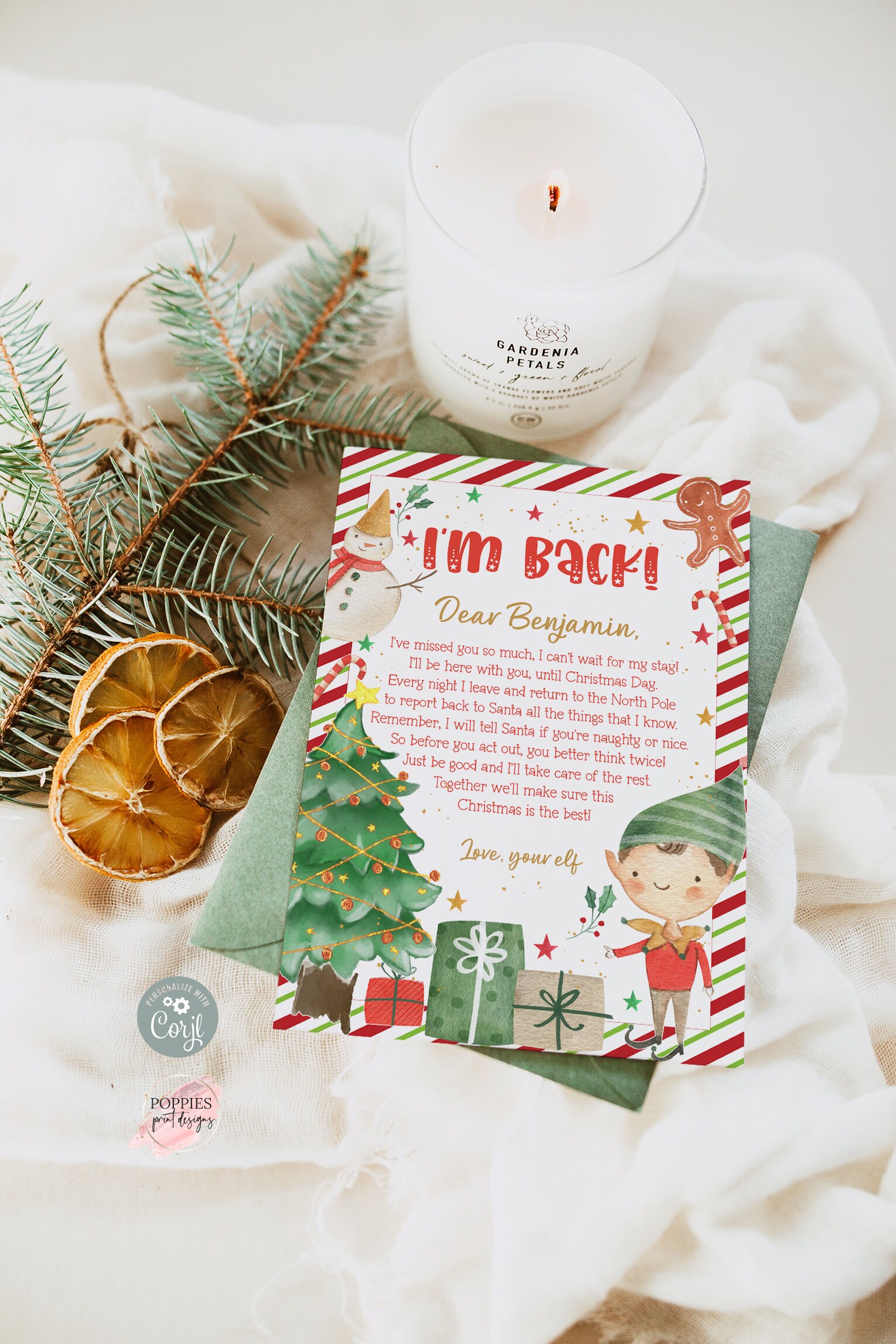 Editable Elf Hello Letter, Elf Arrival Letter, Elf Kit, I'm Back Letter ...